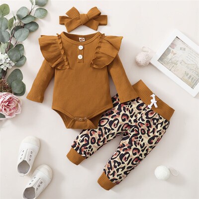 3Pcs Newborn Girl Clothes Set 3 Months Baby Girl Clothes Tod