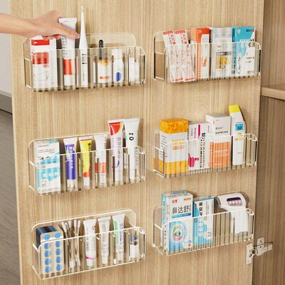 Wall-mounted Medicine Storage Box Cabinet, Home Partitioned