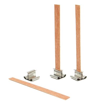 50Pcs 6mm 8mm 12.5mm 13mm Wooden Candles Wick with Sustainer