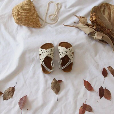 Girls Sandals Retro Hollow Out Summer Shoes for Girls Kids G