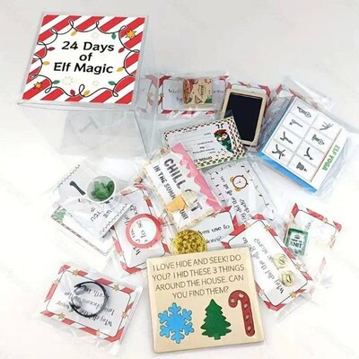 24 Days of Elf Magic Kit Activities Props Kit Fun party Acce
