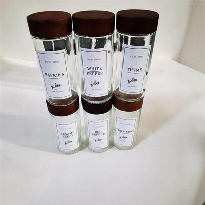 120ml Transparent Glass Seasoning Bottle Seasoning Combinati