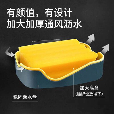 High-Elastic Mesh Soap Box, Drainable Grid Soap Dish, Double