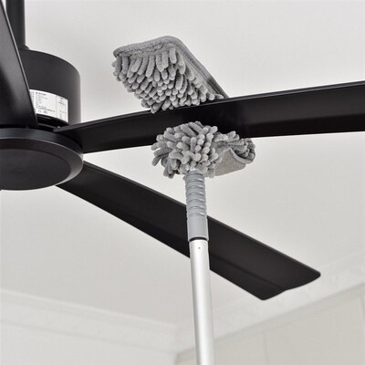 Aluminum alloy rod ceiling fan dust removal brush and gap