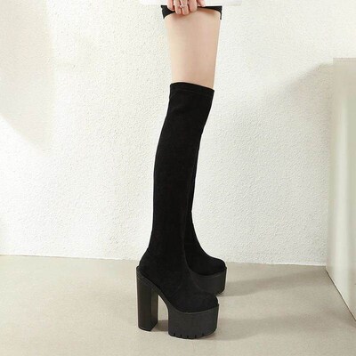 Gdgydh Thigh High Boots For Tall Women Utral High Heels Shoe