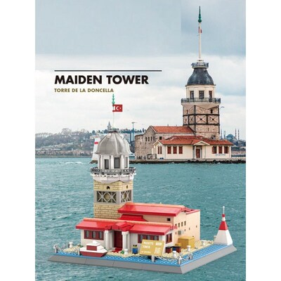 Architecture Bricks Model Turkey Istanbul Girl Tower