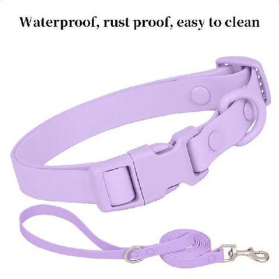 Waterproof Pet Dog Collar Dirt Resistant Silicone Traction