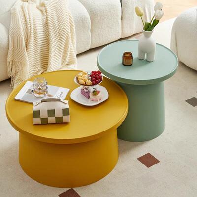 网红in沙s塑料家用小茶户ABV型茶几角几组合创意客厅圆形发小几茶