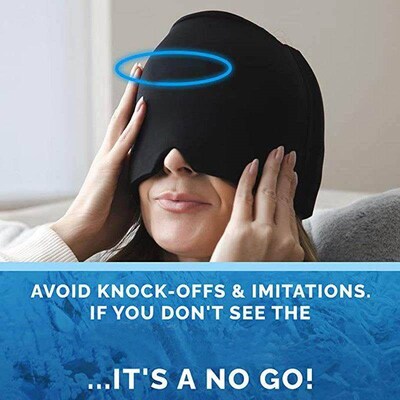 Migraine relief cap gel ice mask cold compress headgear to
