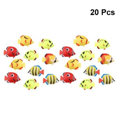 20 PCS Betta Fish Tank Flakes Aquarium Decorations