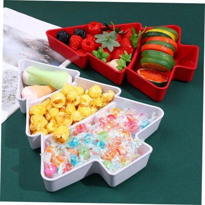Christmas Tree Fruit Plate Marry Christmas Party Decorations