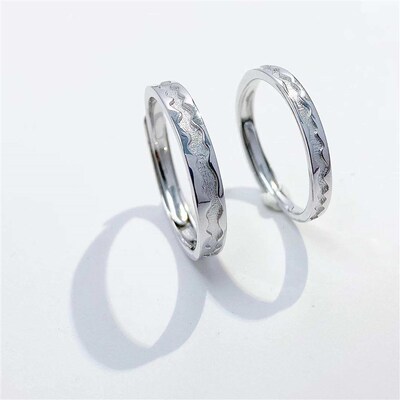 Fashion plain ring can be engraved couples ring niche desig