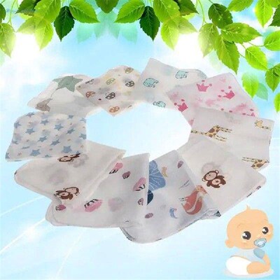 10x Face Towels for Wash Wipes Bath Towel Burp Cloths Baby