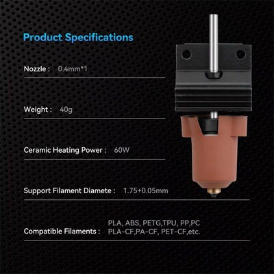 3D Printer Parts for Creality K1C K1 Max Hotend Kit Quick Sw
