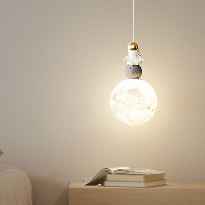 Minimalist Bedside Chandelier Modern Cream Style Moon Astron