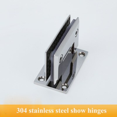 304 stainless steel bathroom clip frameless door glass clip