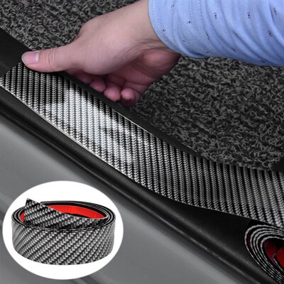 1M Car Rubber Moulding Strip Carbon Fiber Soft Trim Bumper S