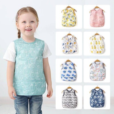 Baby Bib New Cute Waterproof Sleeveless Children Smock Eatin