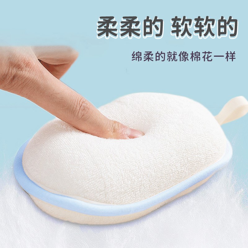 婴儿洗澡海绵新生儿童洗澡巾洗脸扑宝宝沐浴棉搓澡神器不伤肤浴擦