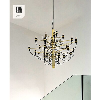 意大利盛夏果实法式餐厅枝形吊灯楼梯设计师客厅loft别墅