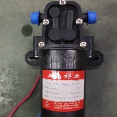 祥云农用揹负式12伏电动喷雾器水泵增压泵隔膜泵配件水泵