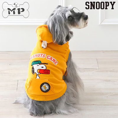 日本春秋漫画史努比橙色连帽上衣