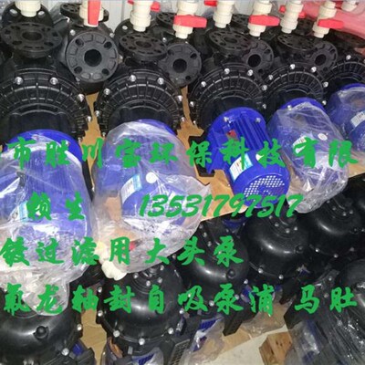 2.2KW大头泵 3HP2寸口径380V 50032耐酸碱化工泵铁氟龙轴封自吸泵