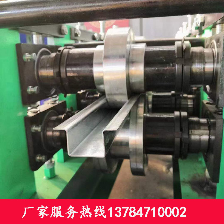 厂家定制几字钢加强筋成型机货架加强筋机器冲孔几字型材生产设备
