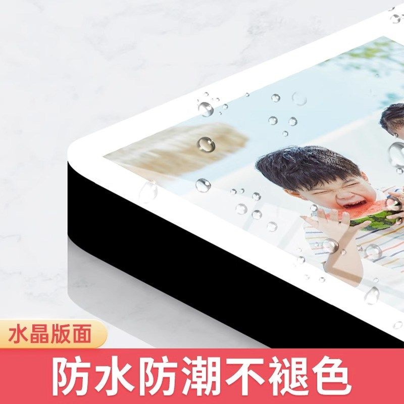 全家福平安喜乐相框摆台定制洗照片做成水晶摆件冲印挂墙画片制作