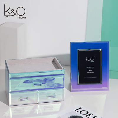 KP相框欧式简约精致高档家庭婚纱照情侣合影照片创意玻璃桌面摆台