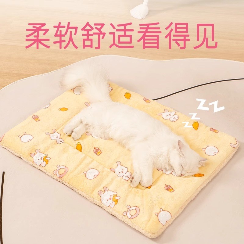 猫咪毯子宠物毛毯猫窝专用冬天小被子狗睡垫地垫地毯猫垫子睡觉用