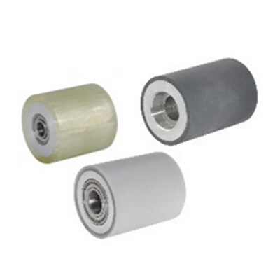 怡合达型 滚轮 带轴承型 直柱形 包胶滚筒 包胶滚轮 QAC01/02/21
