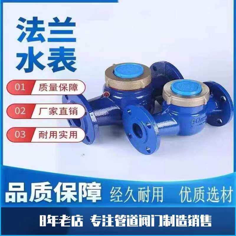 法兰水表 大口径旋翼式数字卧式机械自来水专用冷水热水表DN50 65