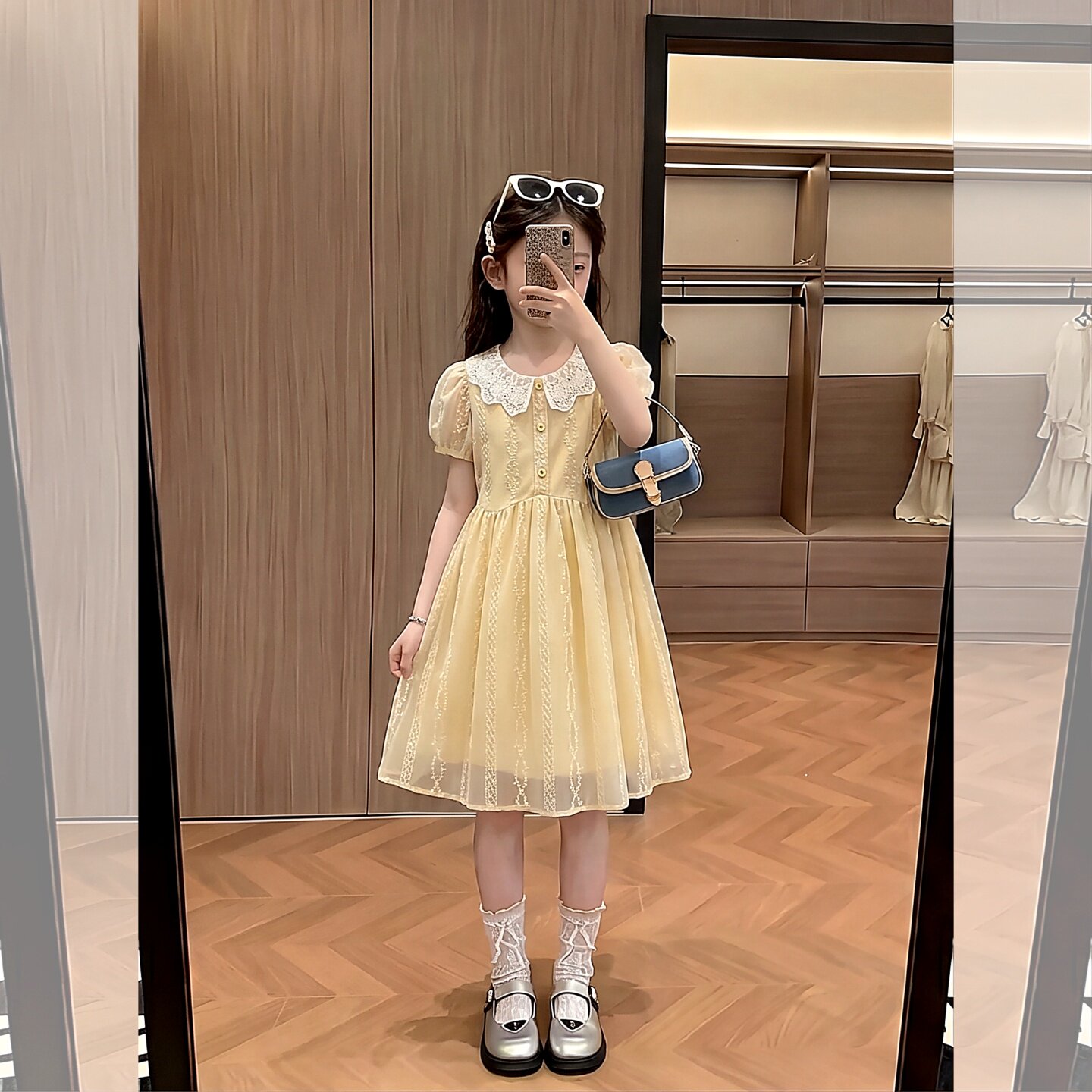 女童连衣裙夏季2026新款小女孩独特漂亮公主裙中大童夏装儿童裙子