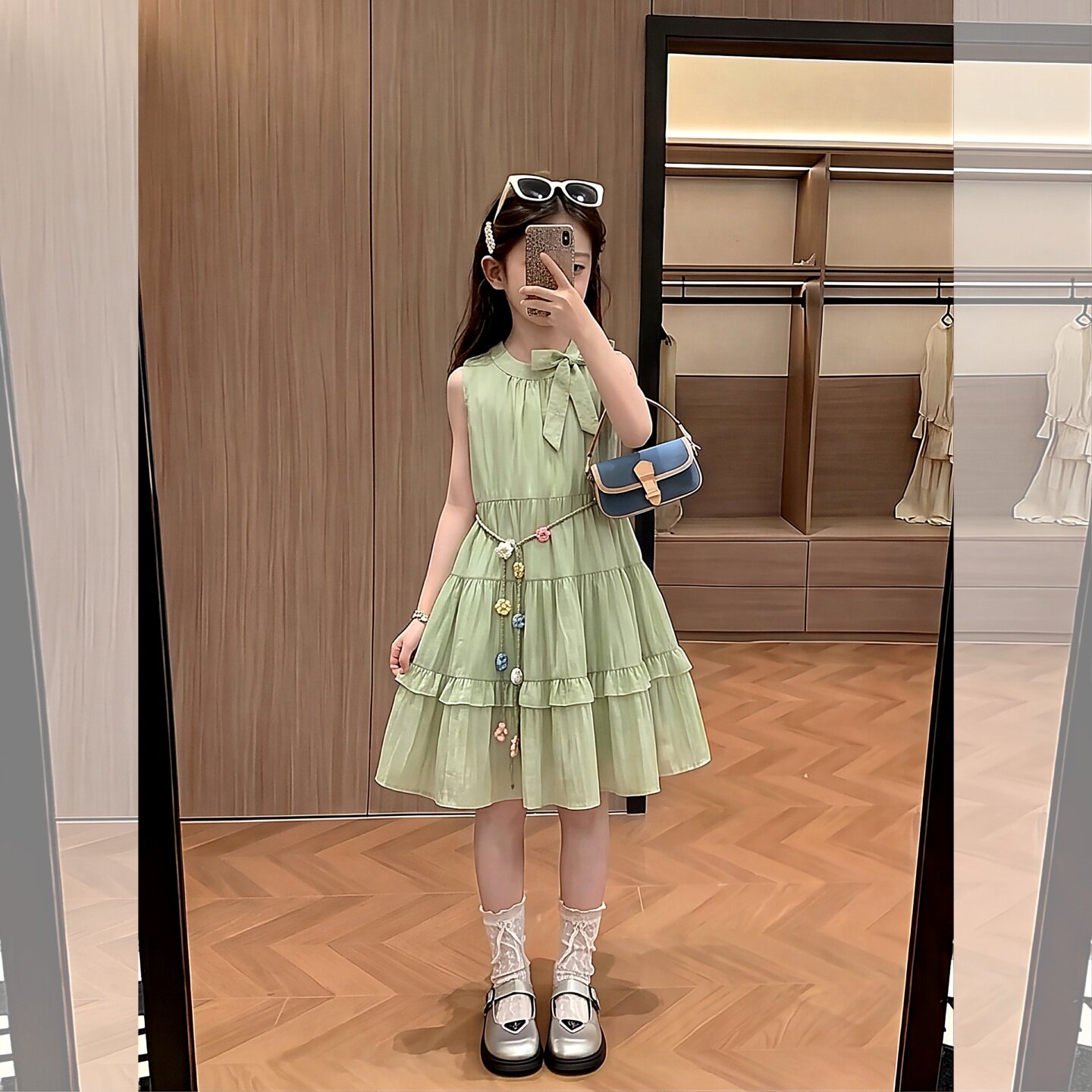 女童裙子2026新款儿童独特漂亮公主裙夏季女孩大童洋气超火连衣裙