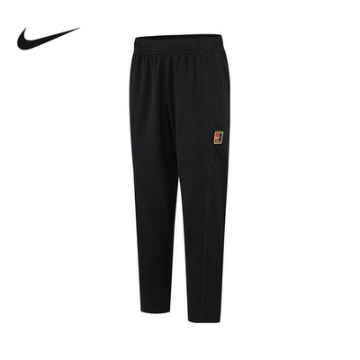 NIKE耐克男春季澳网薄绒网球运动卫裤收口束脚运动长裤FZ6929-010