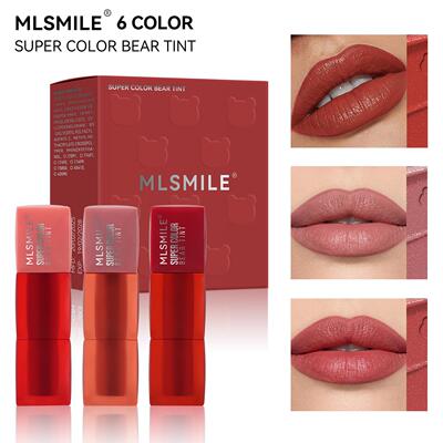 Lip gloss set3支装泰迪唇釉套装 6色唇部彩妆套装不沾杯哑光唇彩