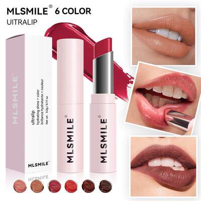 Pink Tube Lipstick 粉管口红六色持久保湿滋润显白易上色