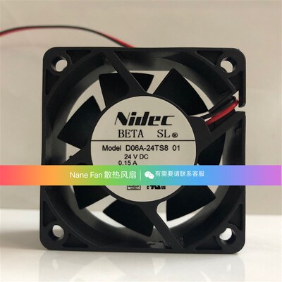 D06A-24TS8 01 原装日本Nidec 24VDC 0.15A 60*60*25MM变频器风扇