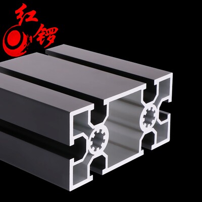 红锣工业铝型材 50100国标氧化黑色 50100G1H加厚铝合金框架型材