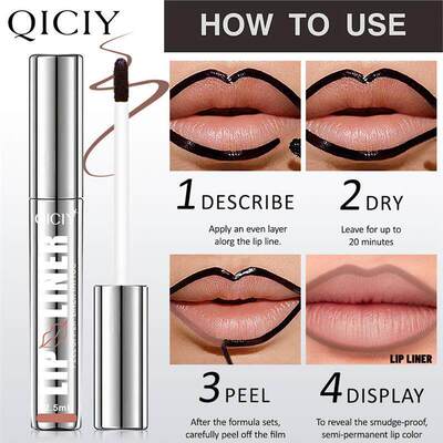 Peel-off Lip Liner Vivid Color Lip Gloss 四色唇笔 持色唇釉