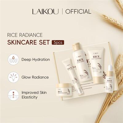新品Rice Five Piece Set保湿霜滋润植物提取面部护肤护肤品套盒