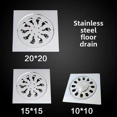 150mm加大地漏 5寸不锈钢防臭地漏15x15cm卫生间加厚防臭直通地漏