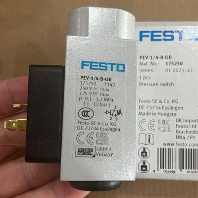 FESTO压力开关PEV-1/4-B 10773 PEV-1/4-B-SC-OD 175250 161760气
