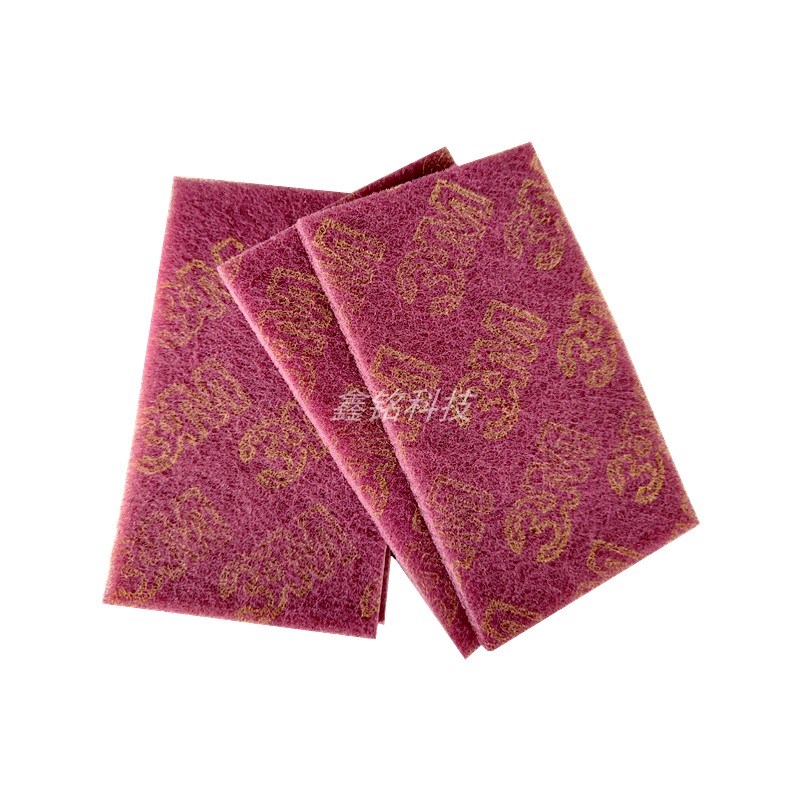 7447百洁布 红色擦拭布 拉丝布抛光布加硬尼龙片红色百洁布菜瓜布