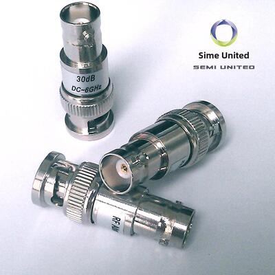 现货！Q9/BNC同轴固定衰减器 ATT:1-30dB;频率:DC-3GHz,6GHz;2w5w