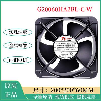 全新轴流式风机德力西200*200*60 220V滚珠散热风扇G20060HA2BL-C