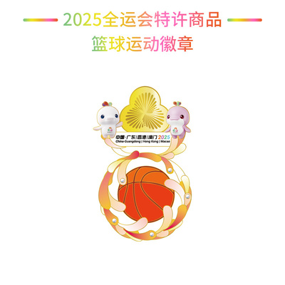第十五届全运会篮球运动徽章37.4×62mm