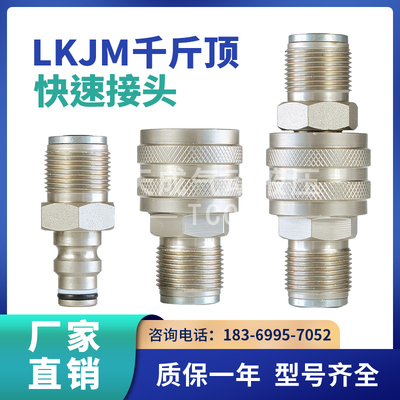 千斤顶液压快速接头 LKJM-M22*1.5超高压快速接头 快接DDGW-M22