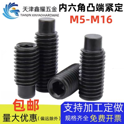 GB79内六角圆柱端紧定螺钉12.9级凸头顶丝M5M6M8M10M12M16